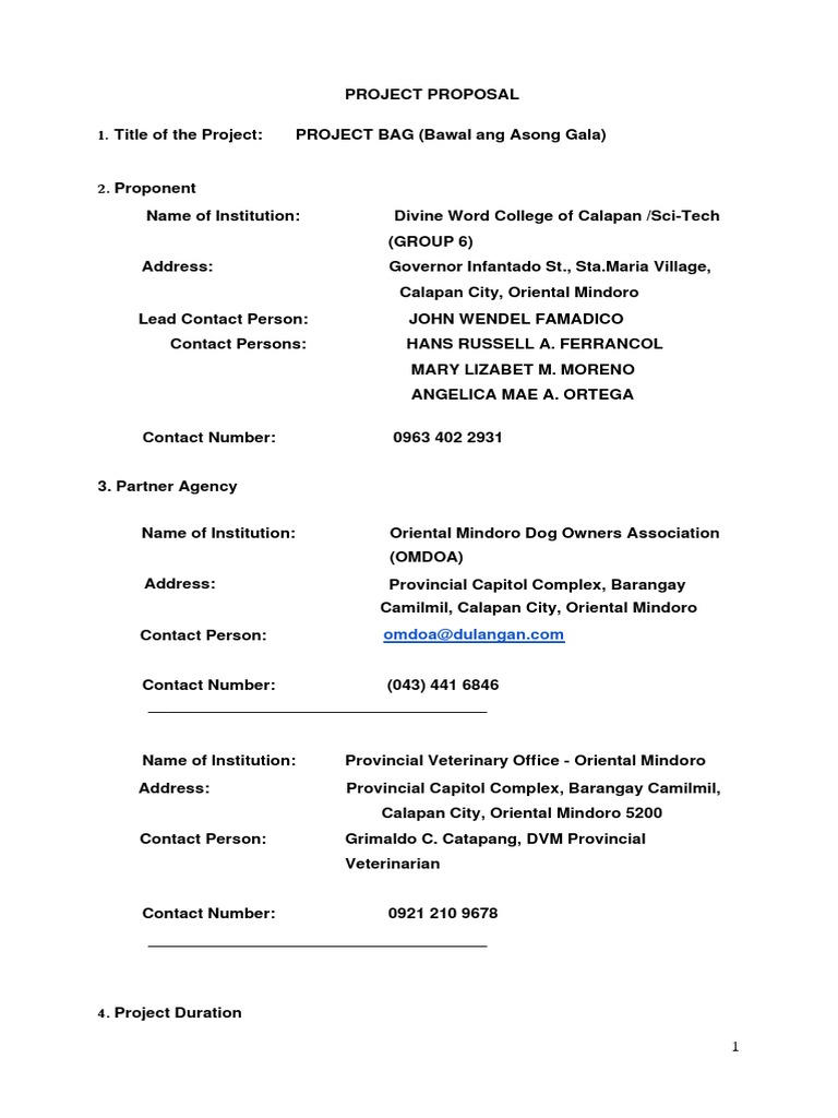 Group 6 Project Proposal | PDF | Animals And Humans