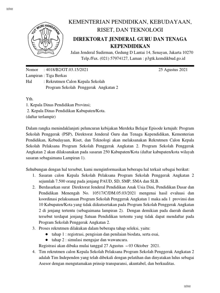 Rekrutmen Calon KS PSP Angkatan 2 | PDF