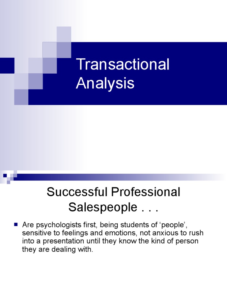 Transactional Analysis | PDF | Id | Attitude (Psychology)
