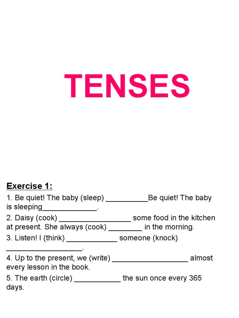 TENSES Exercise | PDF