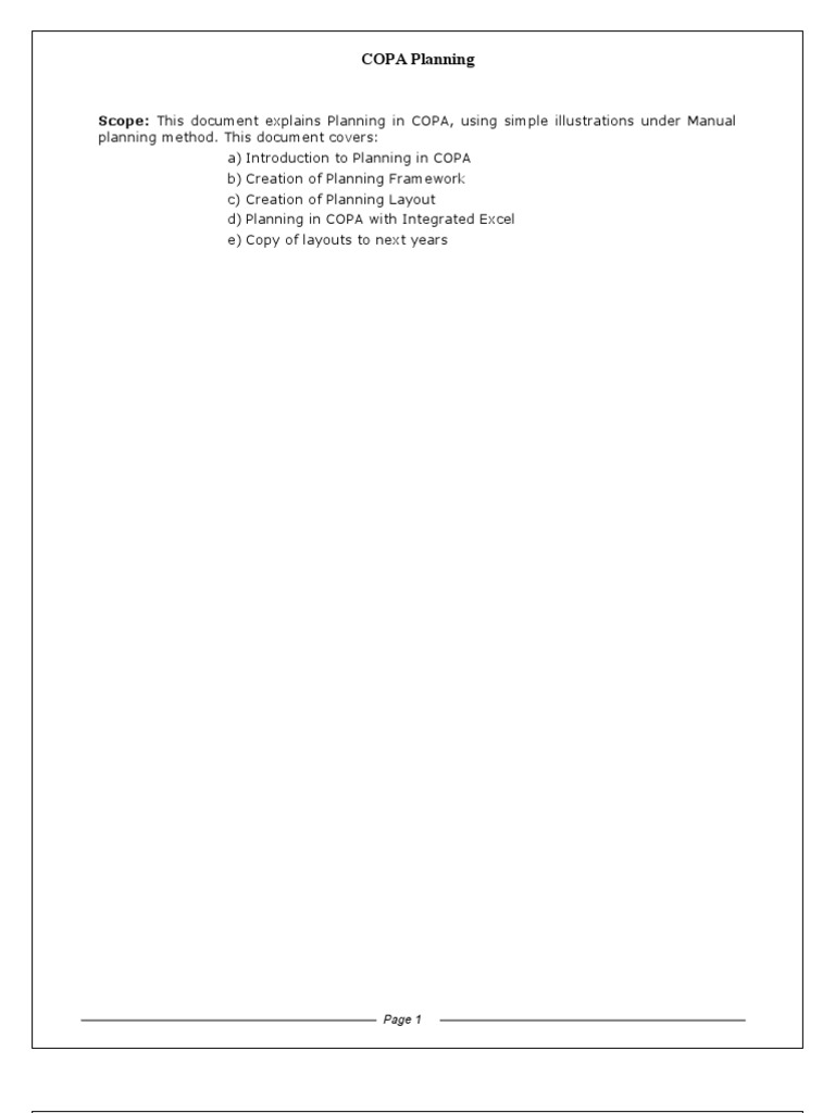 COPA Planning | PDF | Microsoft Excel | Subroutine
