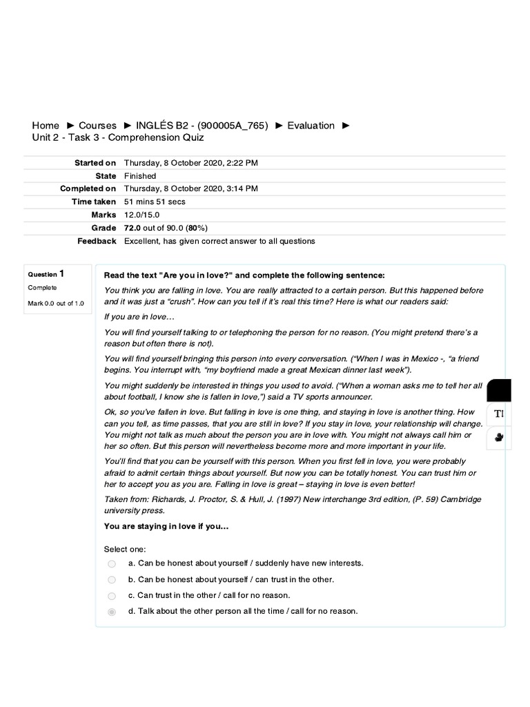 Unit 2 - Task 3 - Comprehension Quiz | PDF | Tattoo | New York City