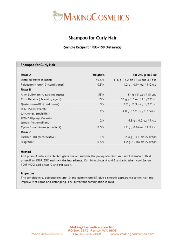 Recipe Peg 150 Distearate | PDF