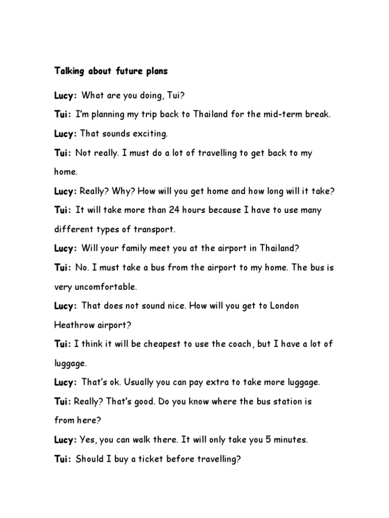 Talking About Future Plans | PDF