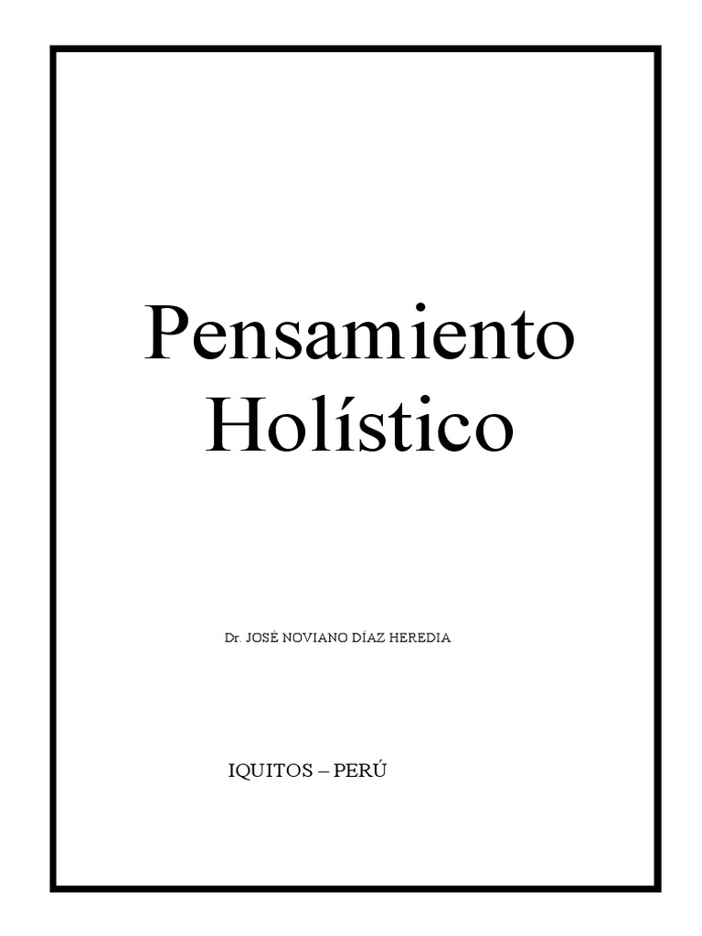 Pensamiento Holístico: Definición y Etapas | PDF | Conocimiento | Paradigma