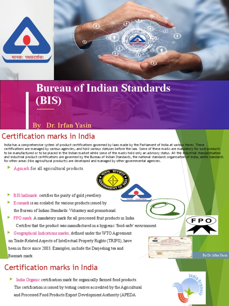 Bureau of Indian Standards (BIS) : by Dr. Irfan Yasin | PDF