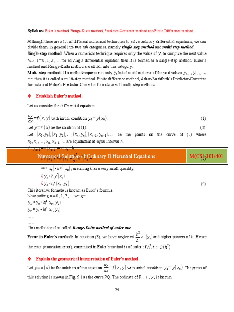 Initial Value Problems For ODEs | PDF | Numerical Analysis | Equations