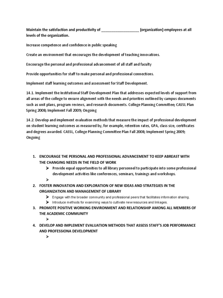 Staff Development | PDF