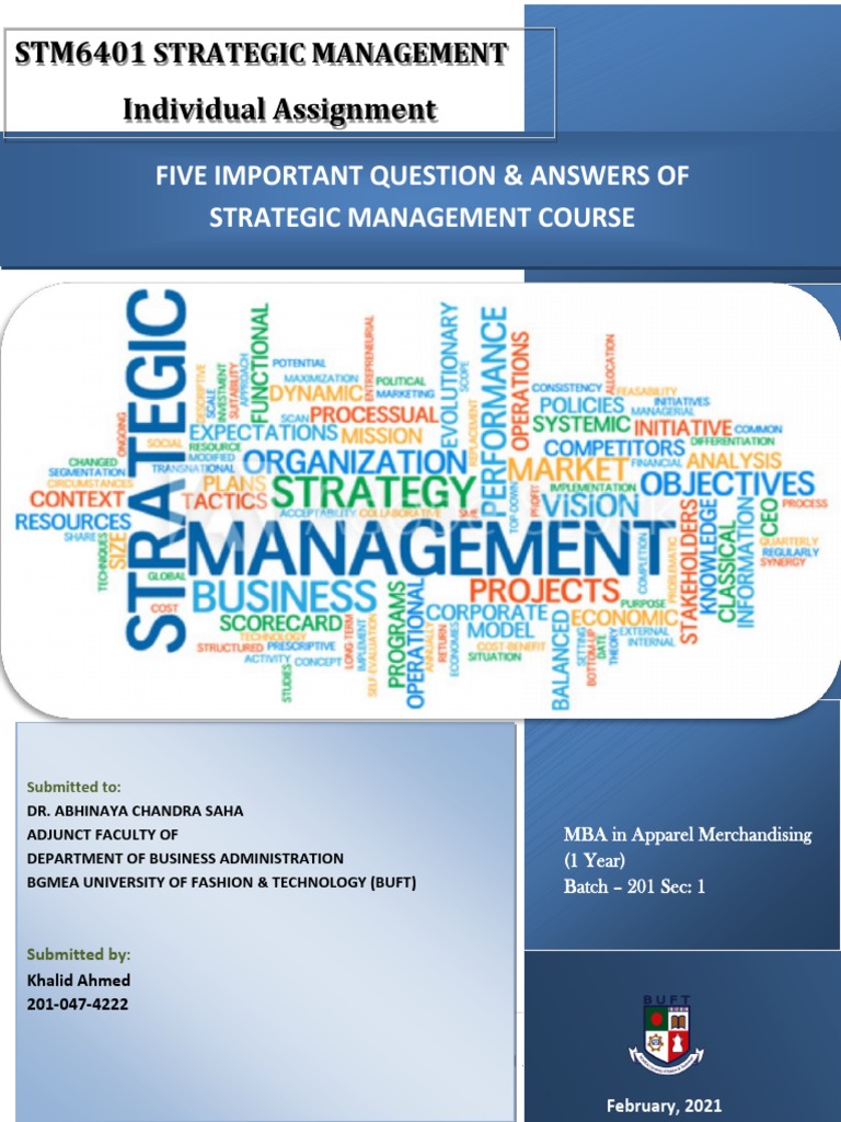 Strategic Management - FIVE IMPORTANT QUESTION & ANSWERS | PDF ...
