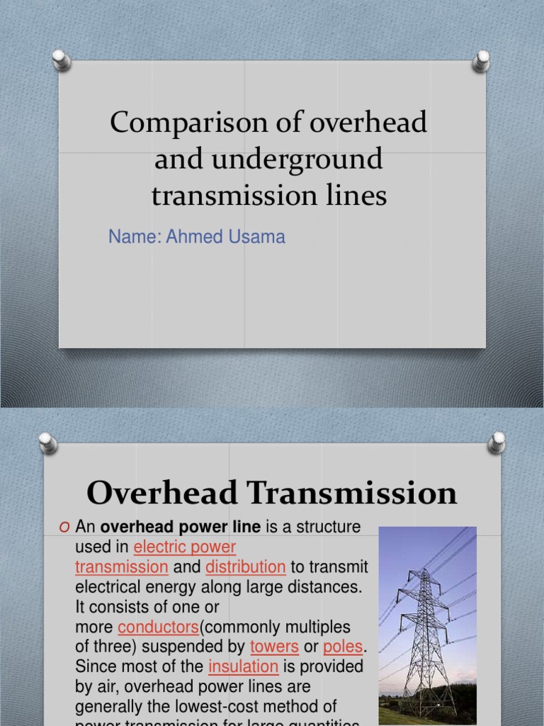 Overhead vs Underground Transmission Lines | PDF | Electric Power ...