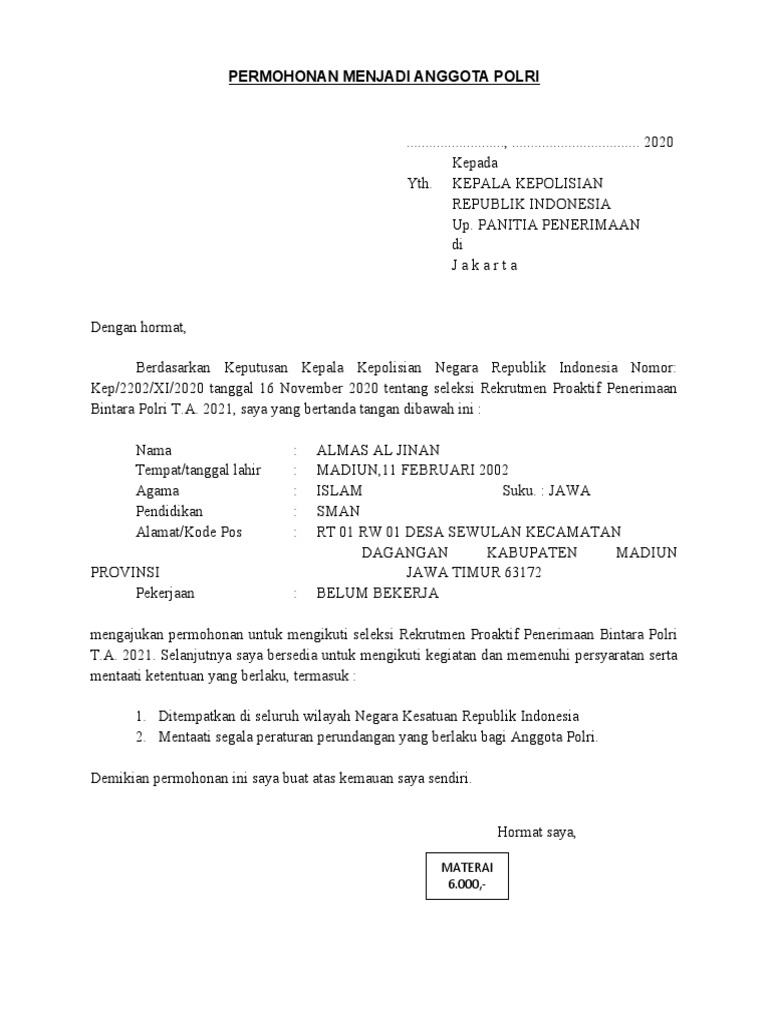 Blangko Pendaftaran Rekpro | PDF