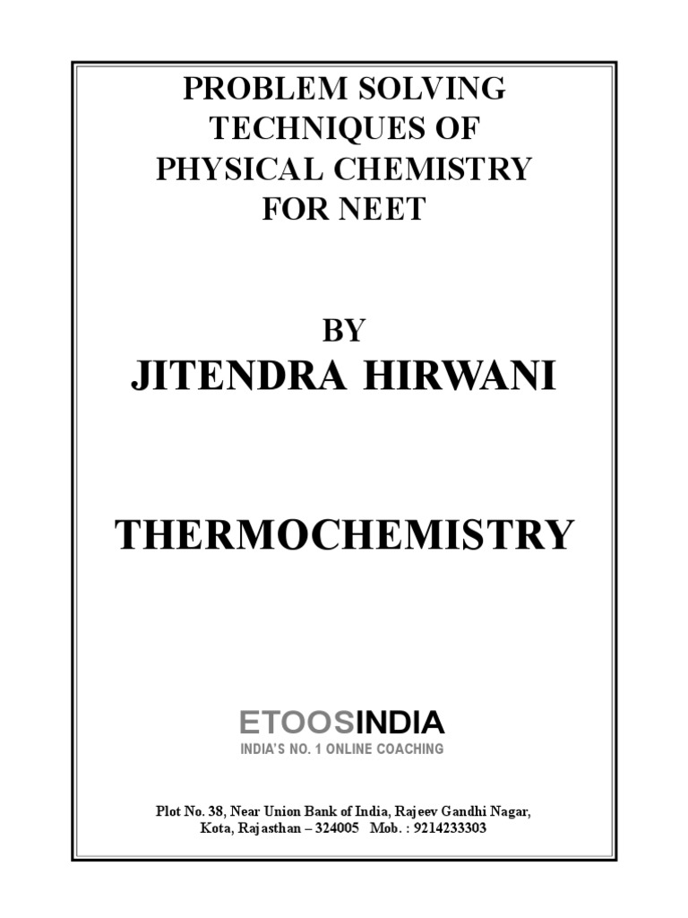 Thermochemistry | PDF | Chemical Process Engineering | Nature
