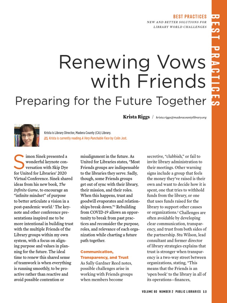 4 Renewing Vows With Friends Preparing For The Future Together | PDF ...