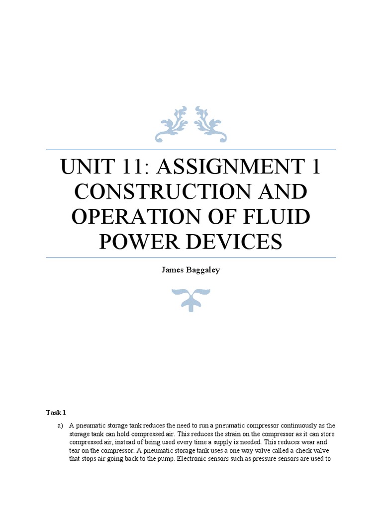 Assignment 1 Operation of Fluid | PDF | Valve | Actuator