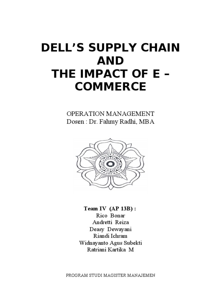 Dell's E-Commerce Supply Chain Strategy | PDF | Dell | Supply Chain