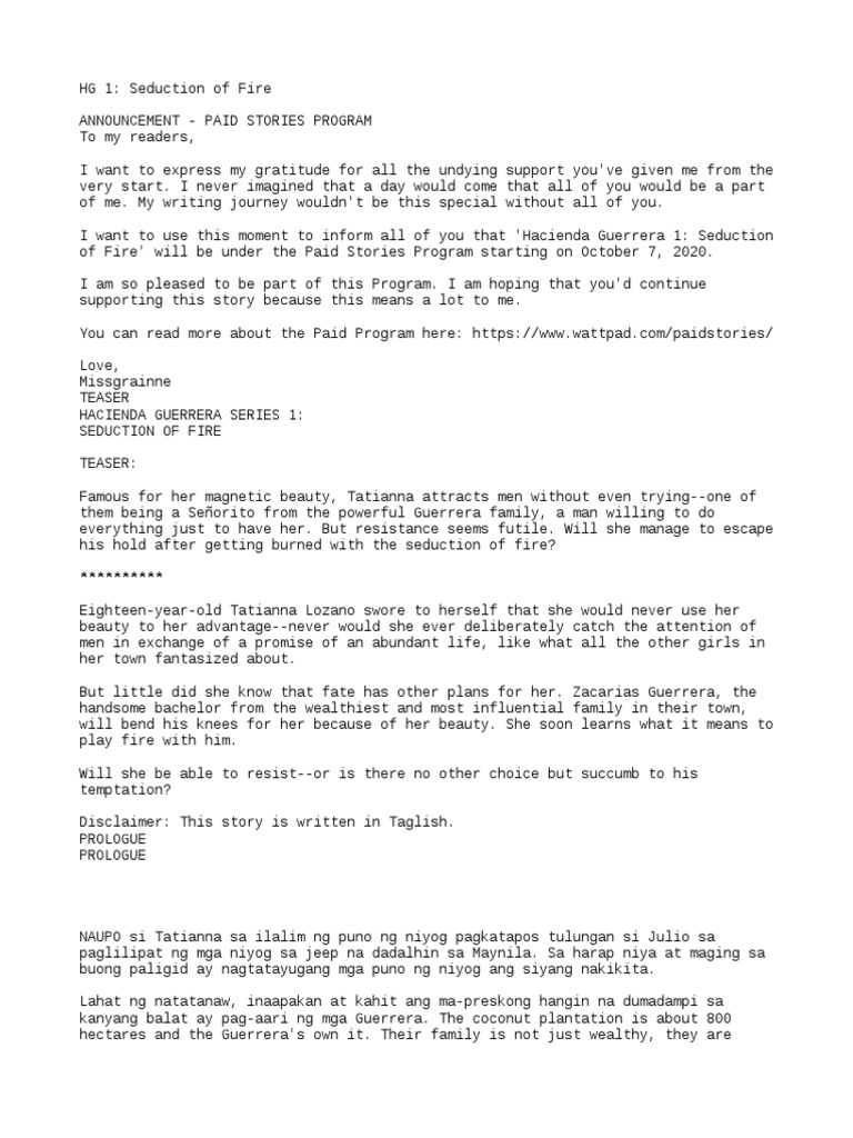 ?? HG 1-Seduction of Fire | PDF