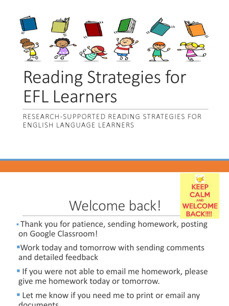 Reading Strategies For Efl Learners | PDF | Reading Comprehension ...
