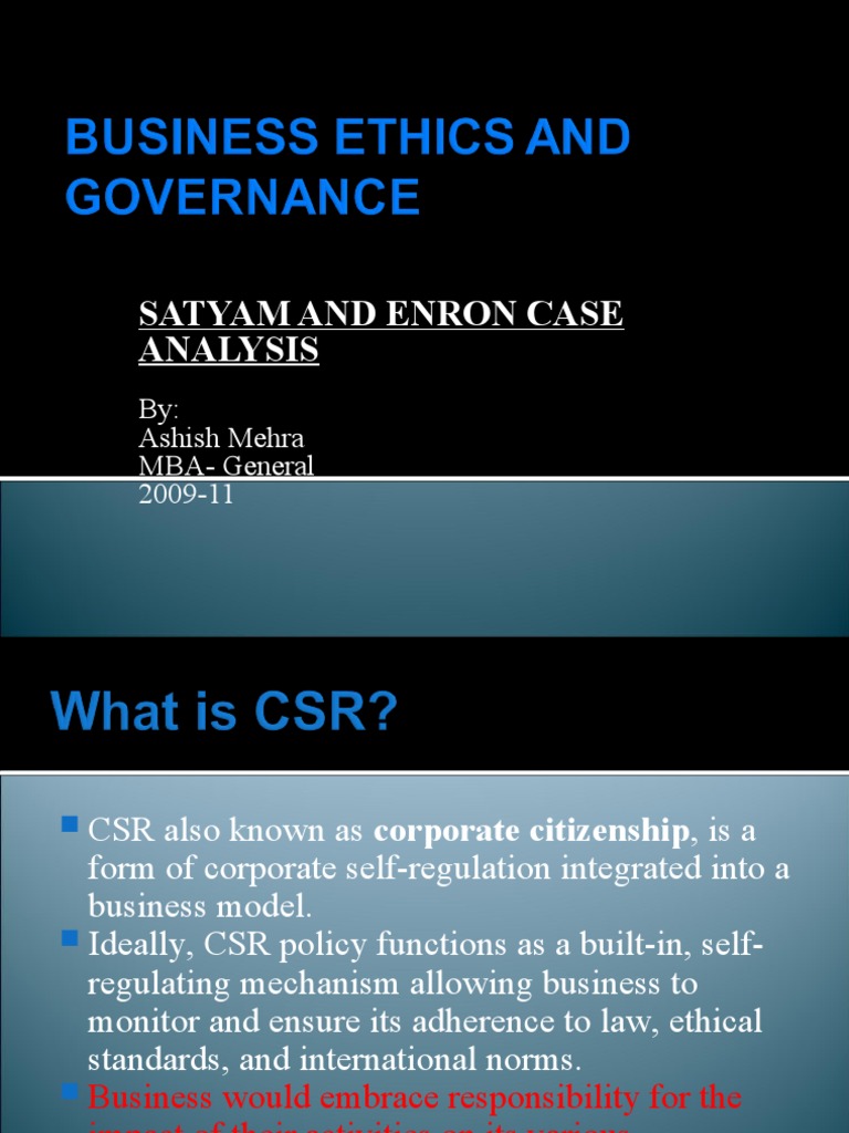 Business Ethics and Governance | PDF | Corporate Social Responsibility ...