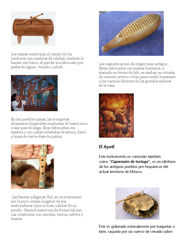Instrumentos Mayas | PDF | Instrumentos musicales | Instrumentos de ...