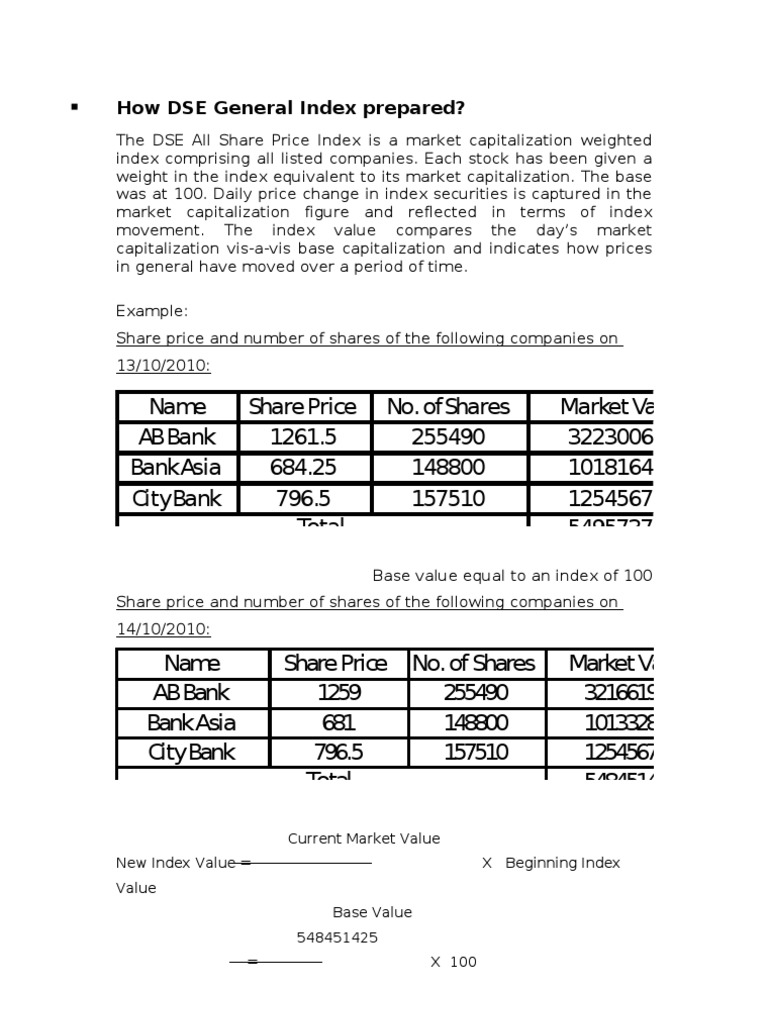 General Index | PDF | Stock Market Index | Index (Economics)
