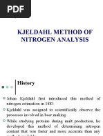 Kjeldahl Method for Nitrogen Analysis | PDF | Titration | Chemistry