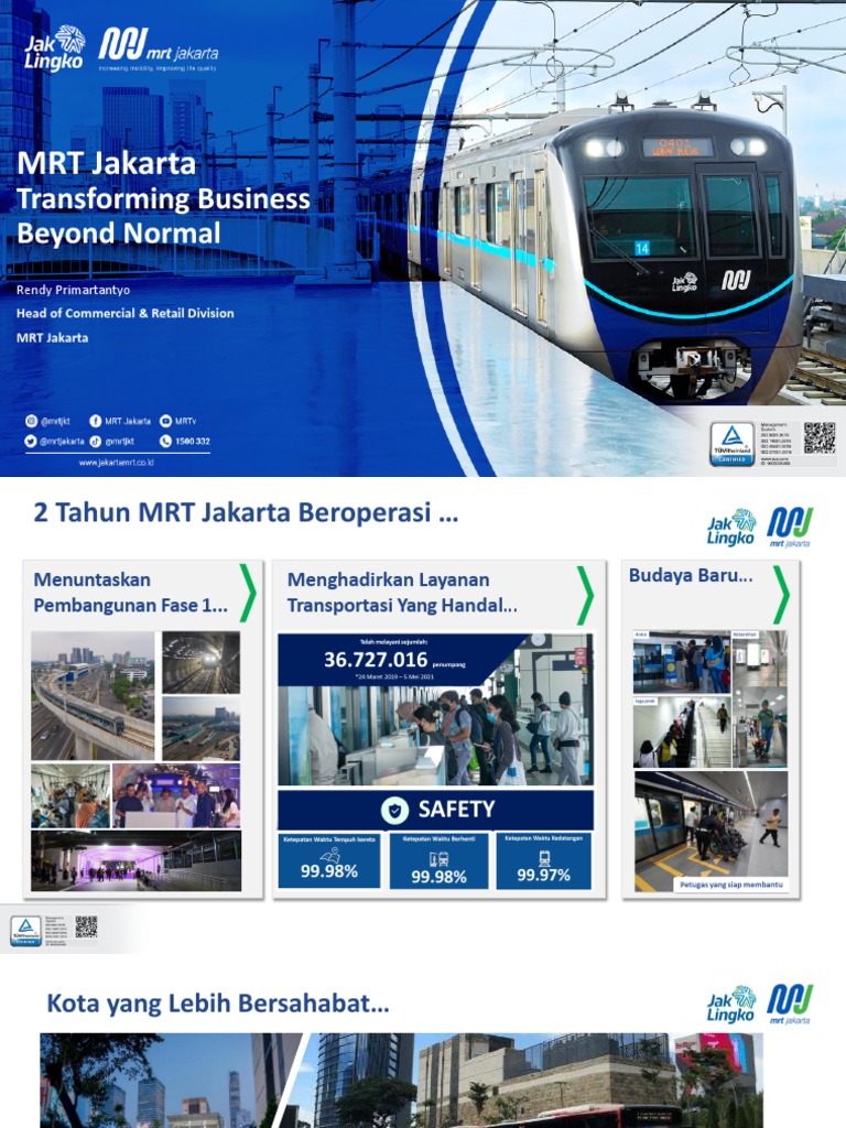 MRT Jakarta: Transformasi dan Pendapatan | PDF