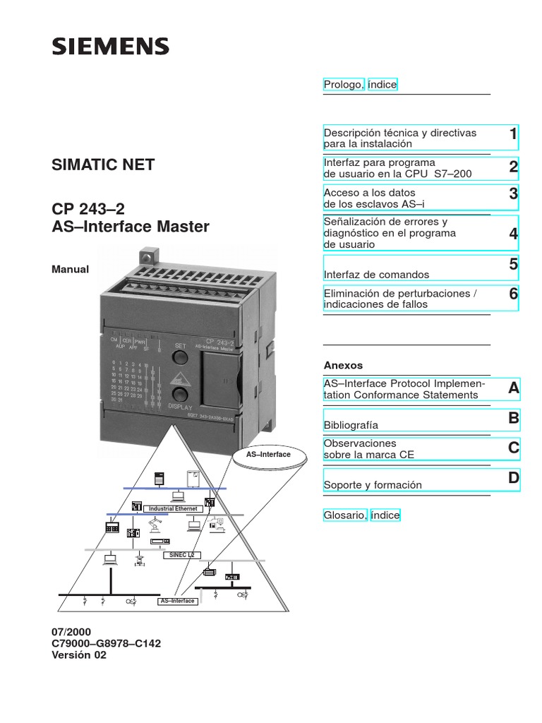 1 2 3 4 5 6 CP 243-2 AS-Interface Master Simatic Net: Manual | PDF ...