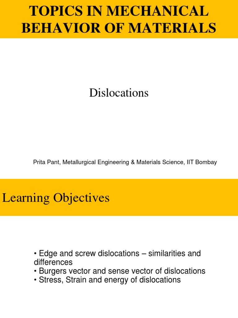 Edge vs. Screw Dislocations Explained | PDF | Dislocation | Solid Mechanics