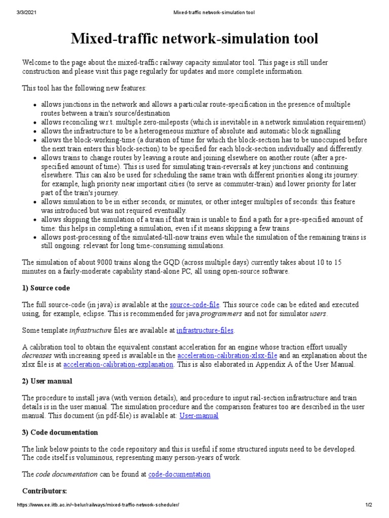 Mixed-Traffic Network-Simulation Tool - IIT Bombay | PDF | Computing ...