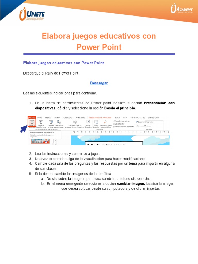 Elabora Juegos Educativos Con Power Point | PDF | Microsoft PowerPoint ...