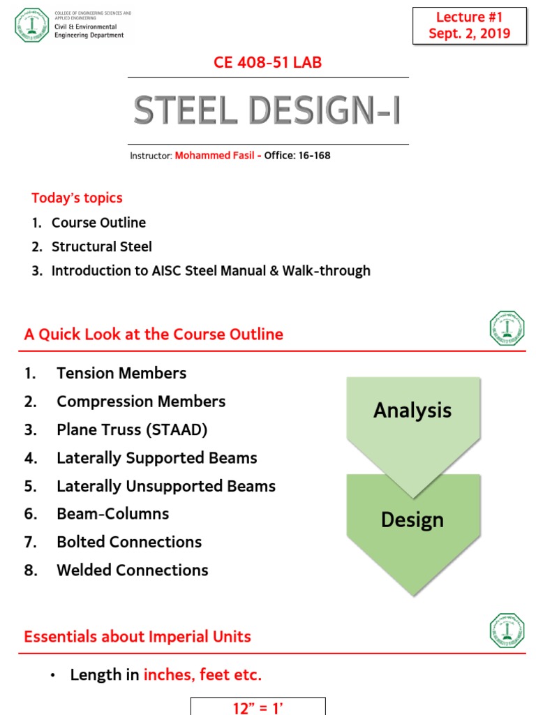 AISC Steel Manual Overview and Guide | PDF | Deformation (Engineering ...