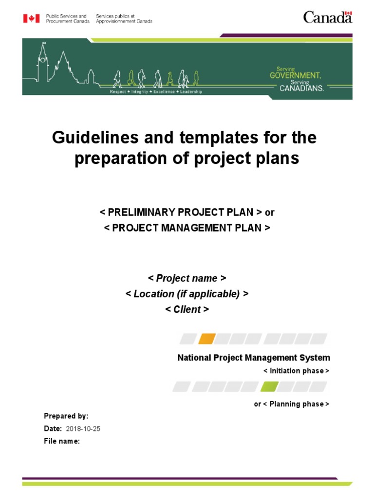 Guidelines and Templates For The Preparation of Project Plans | PDF ...