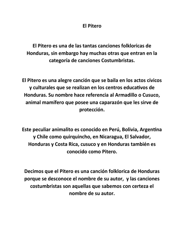 El Pitero | PDF