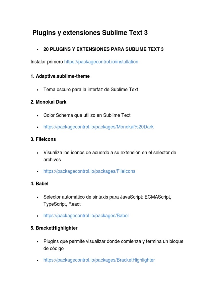 4 Plugins y Extensiones Sublime Text 3 | PDF | Bootstrap (marco frontal) | Script Java