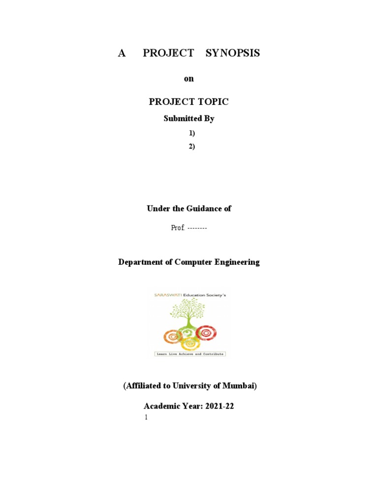 Sem-7 Synopsis Foirmat | PDF | Engineering | Computer Engineering