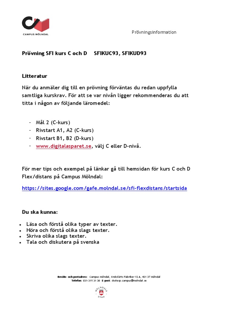 SFI C Och D | PDF