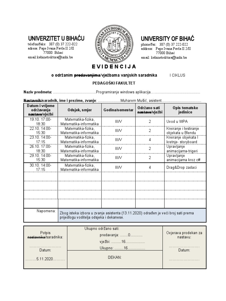 Nastava-Vanjski-Novi - Kopija | PDF