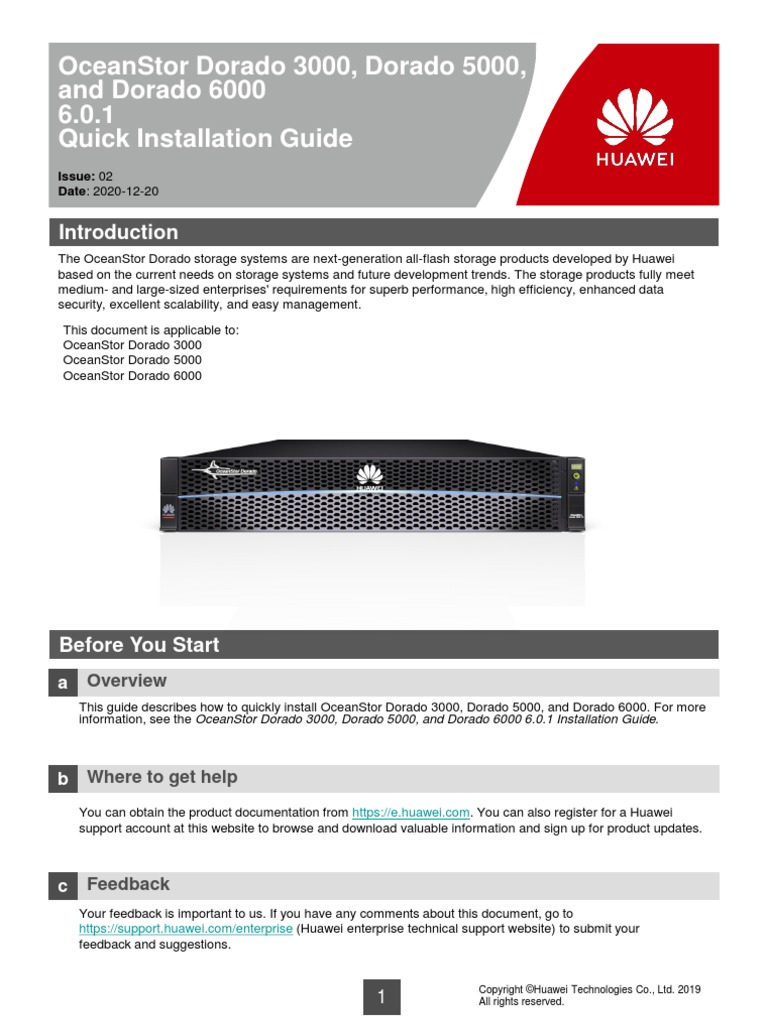OceanStor Dorado 3000, Dorado 5000, and Dorado 6000 6.0.1 Quick ...