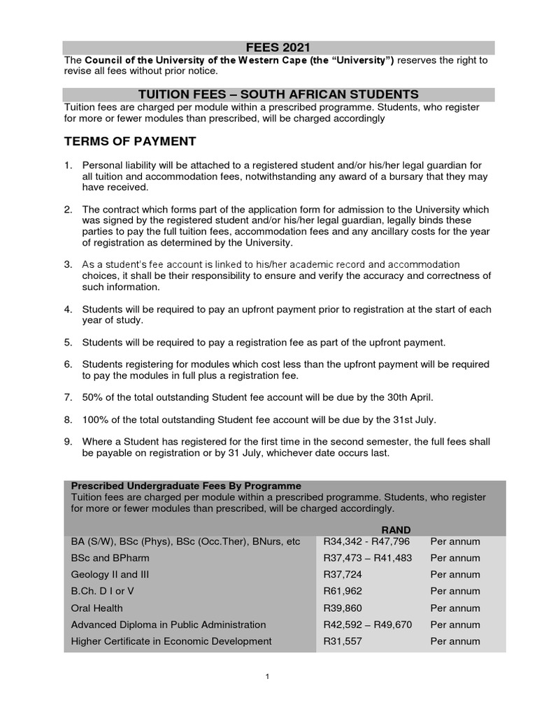 Local Fees Booklet 2021 | Download Free PDF | Fee | Payments