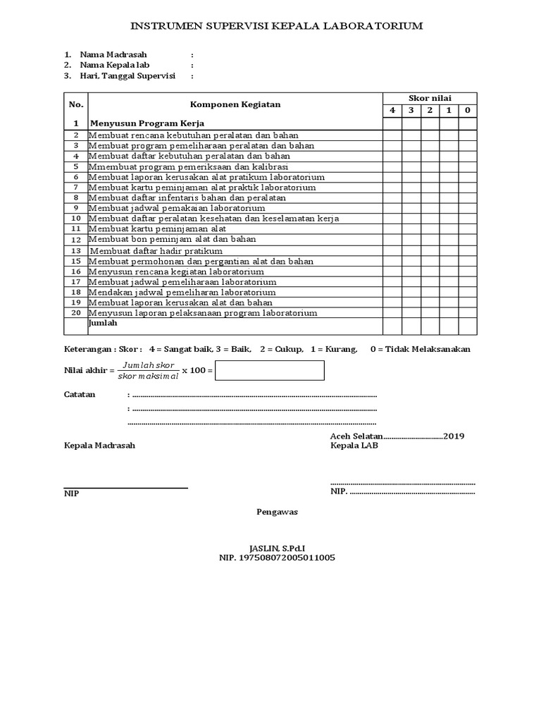 Instrumen KEPALA Lab | PDF