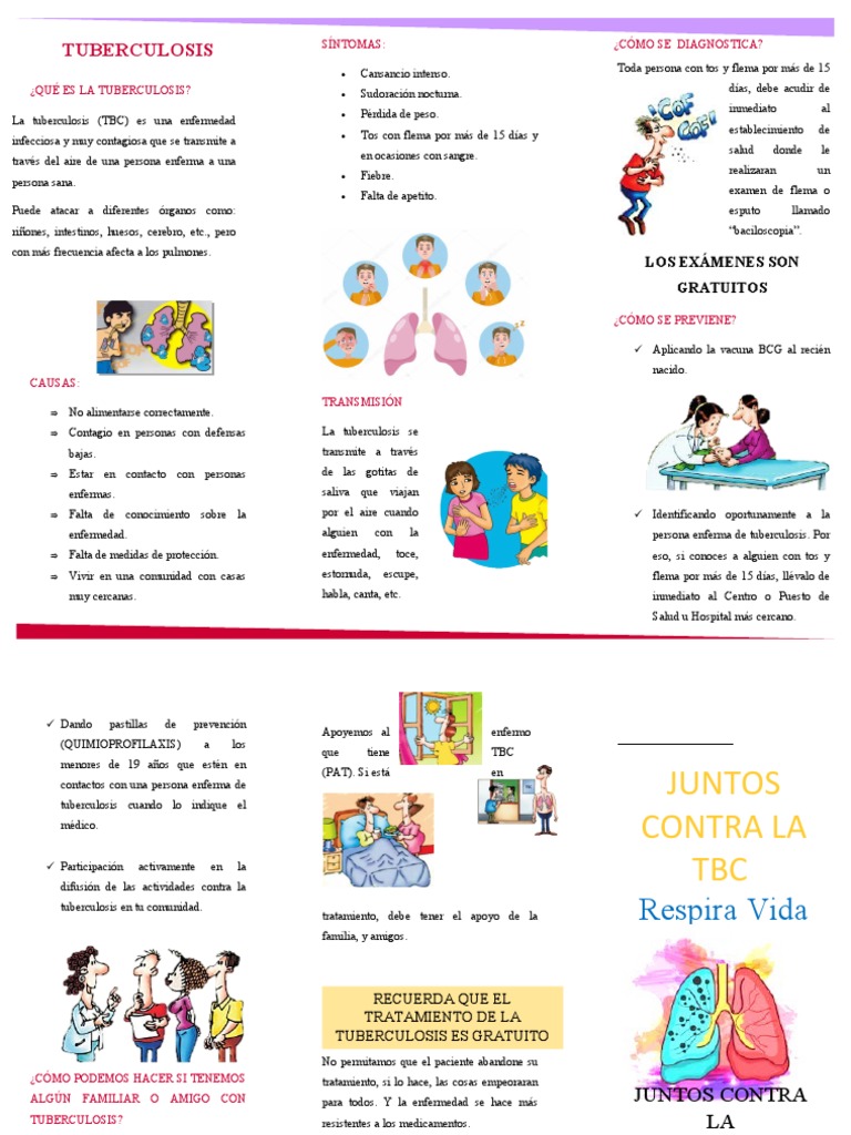 Triptico TBC-1 | PDF | Tuberculosis | Salud pública
