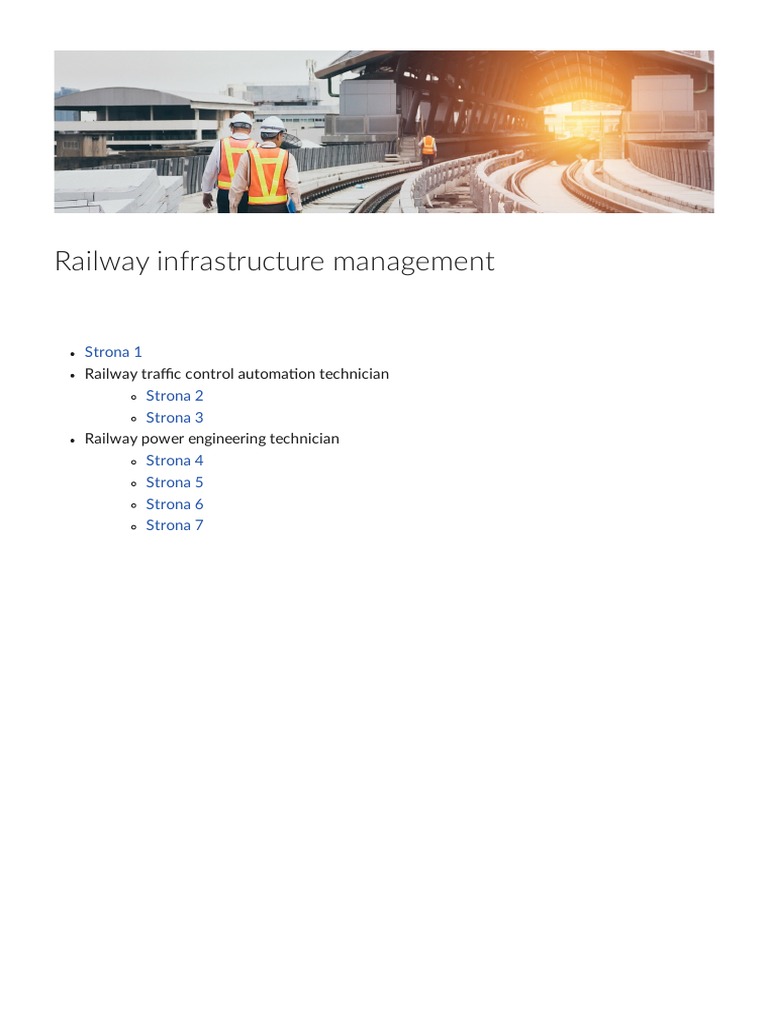 Railway Infrastructure Managemen | PDF | Rail Transport | Transport