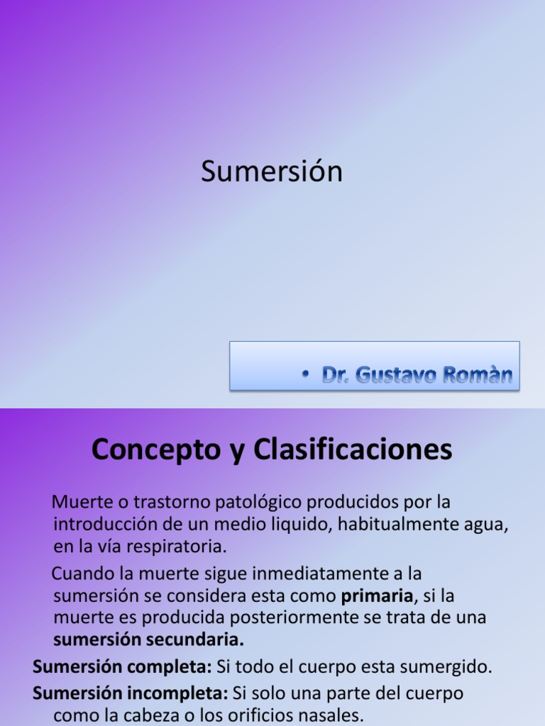 Sumersión | PDF | Agua | Sistema respiratorio