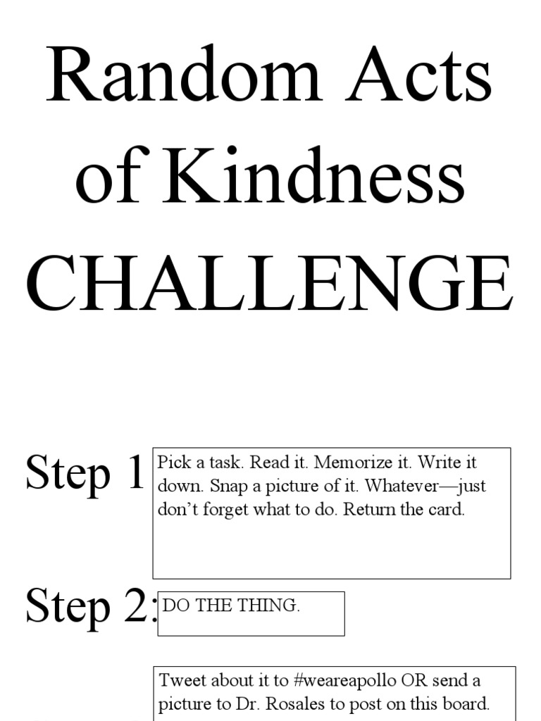 Random Acts of Kindness | PDF