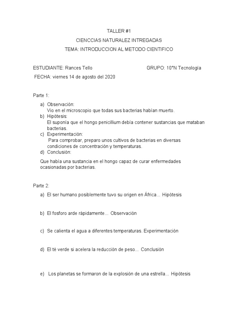 Introducción al Método Científico en Primaria | PDF