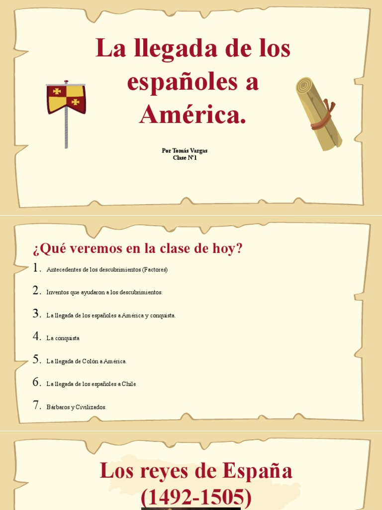 La llegada de los españoles a América | PDF | Colonización española de ...