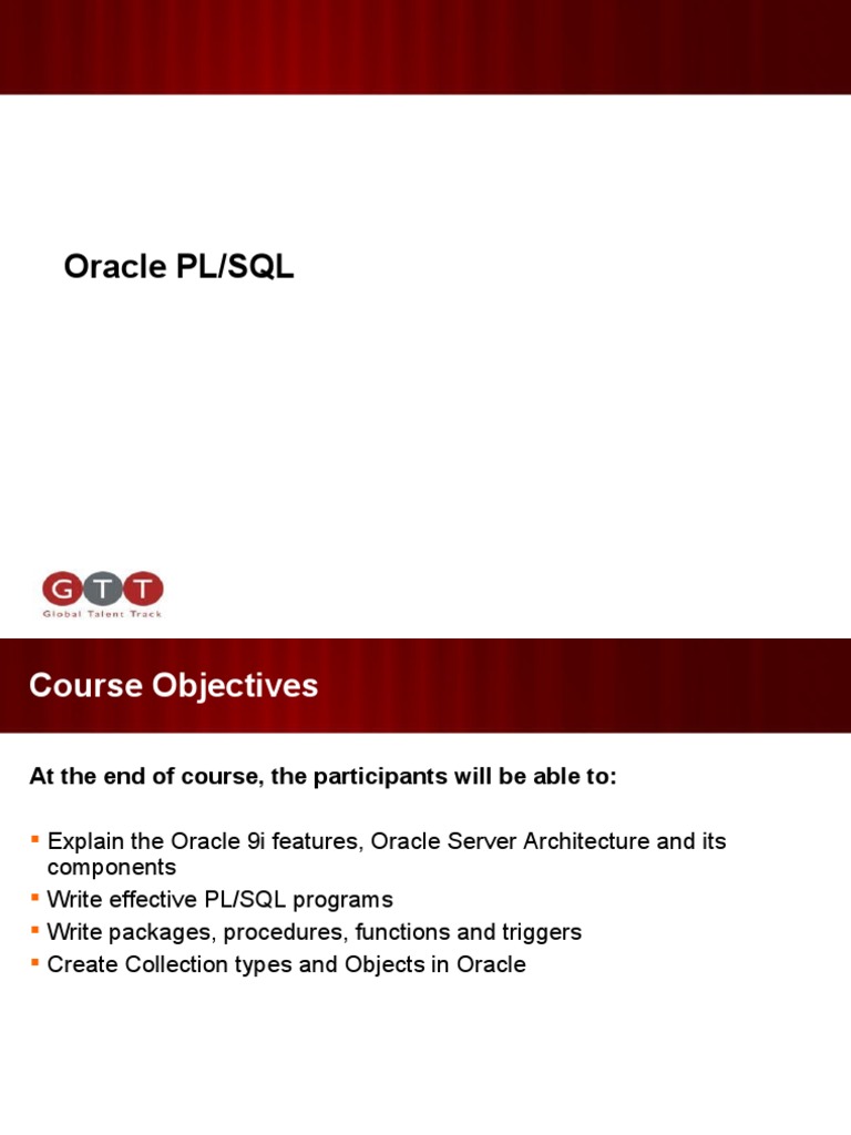 Oracle PL/SQL | PDF | Databases | Oracle Database