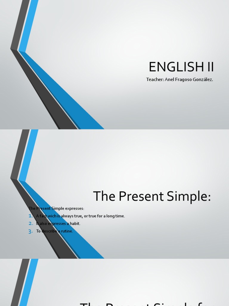 Present Simple: He, She, It Usage | PDF | Linguistic Typology | Human ...