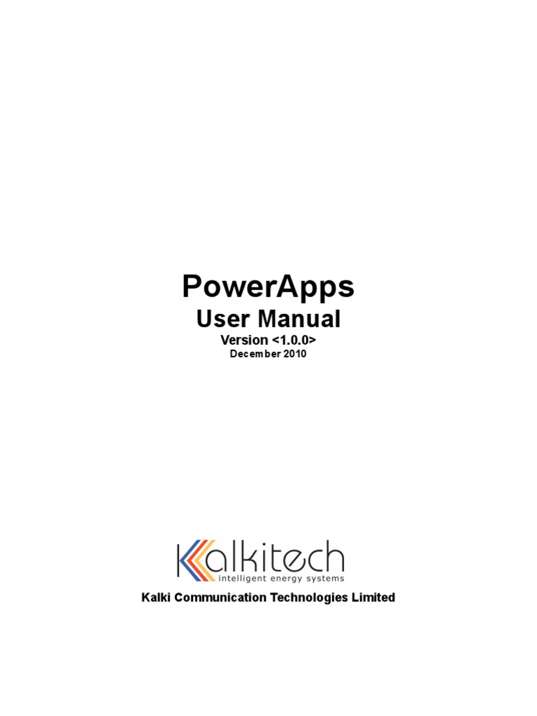 PowerApps1.0 User Manual | PDF | Electrical Impedance | Microsoft Windows