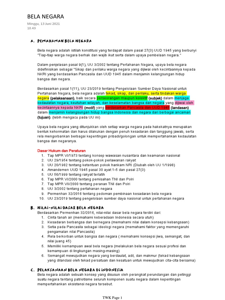 Bela Negara | PDF | Ilmu Sosial | Sejarah